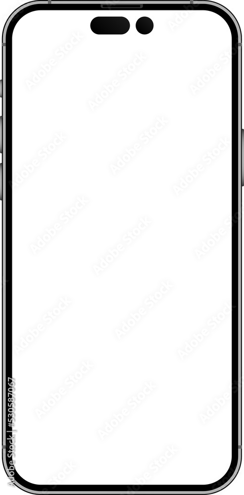 Mockup new iphone 14 Pro Max with blank screen ilustración de Stock ...