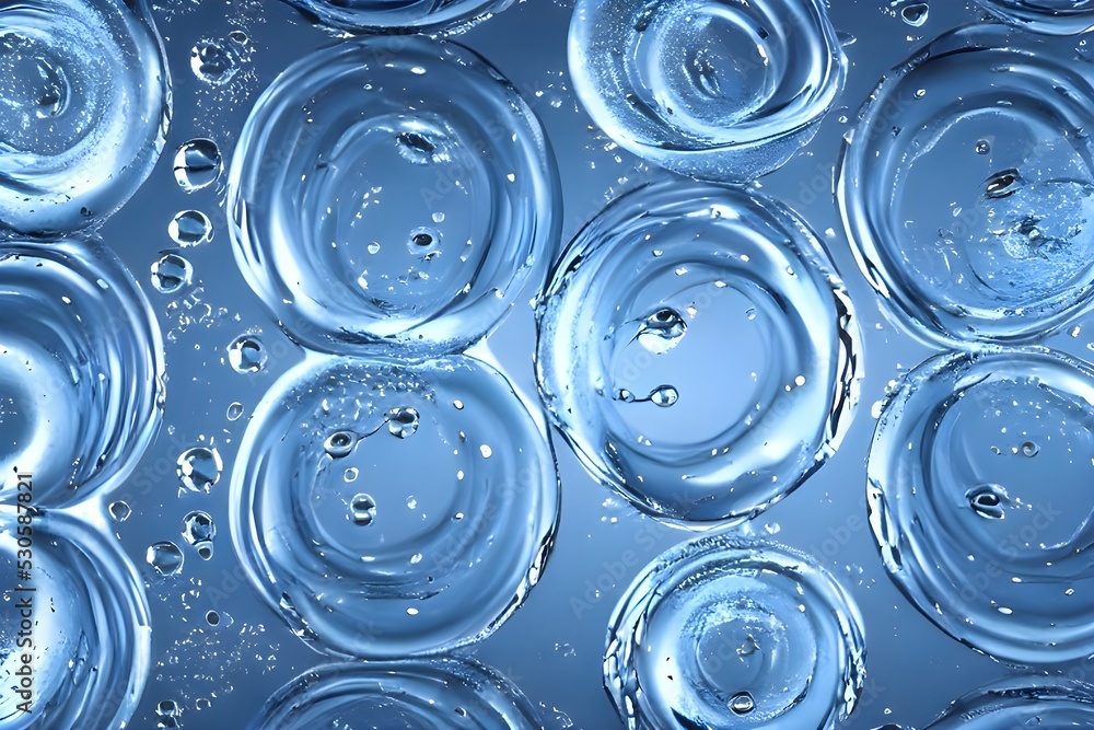 Cosmetic moisturizer water bubble drop 3D skincare. Liquid serum ...