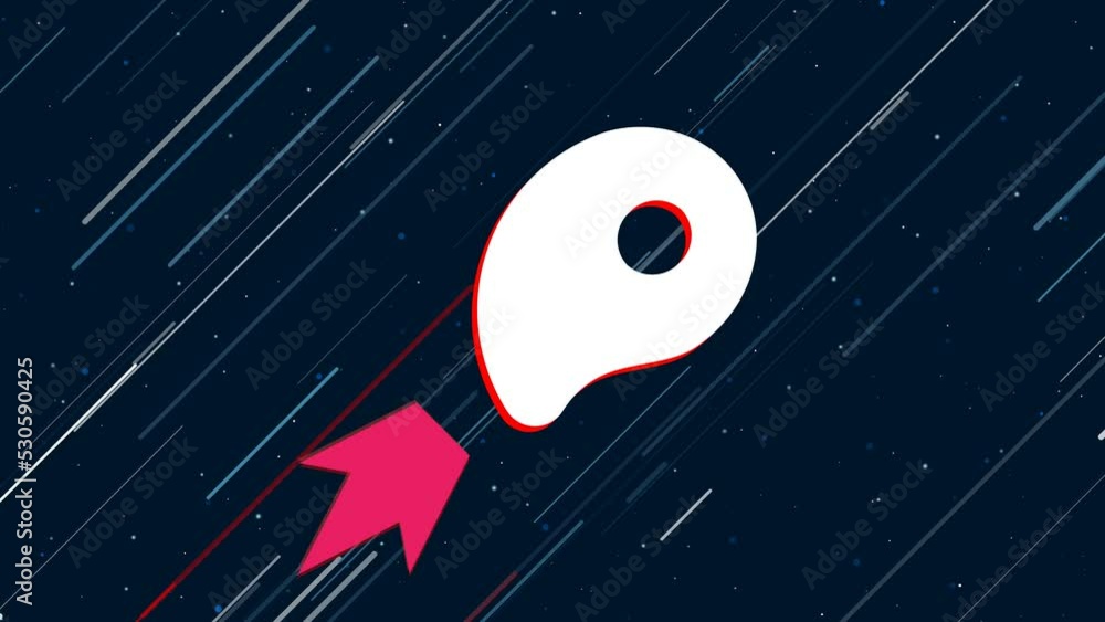 Steak symbol flies through the universe on a jet propulsion. The symbol ...