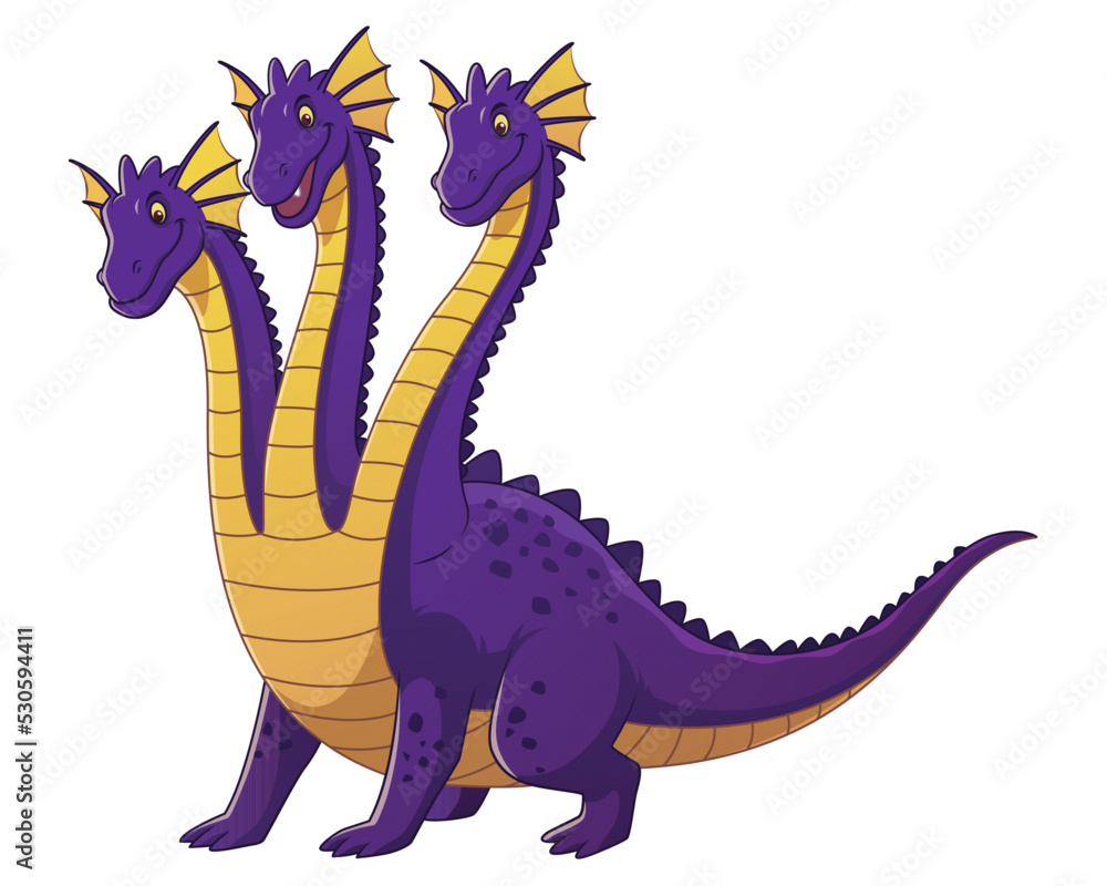 Hydra Cartoon Illustration Stock Vector | Adobe Stock