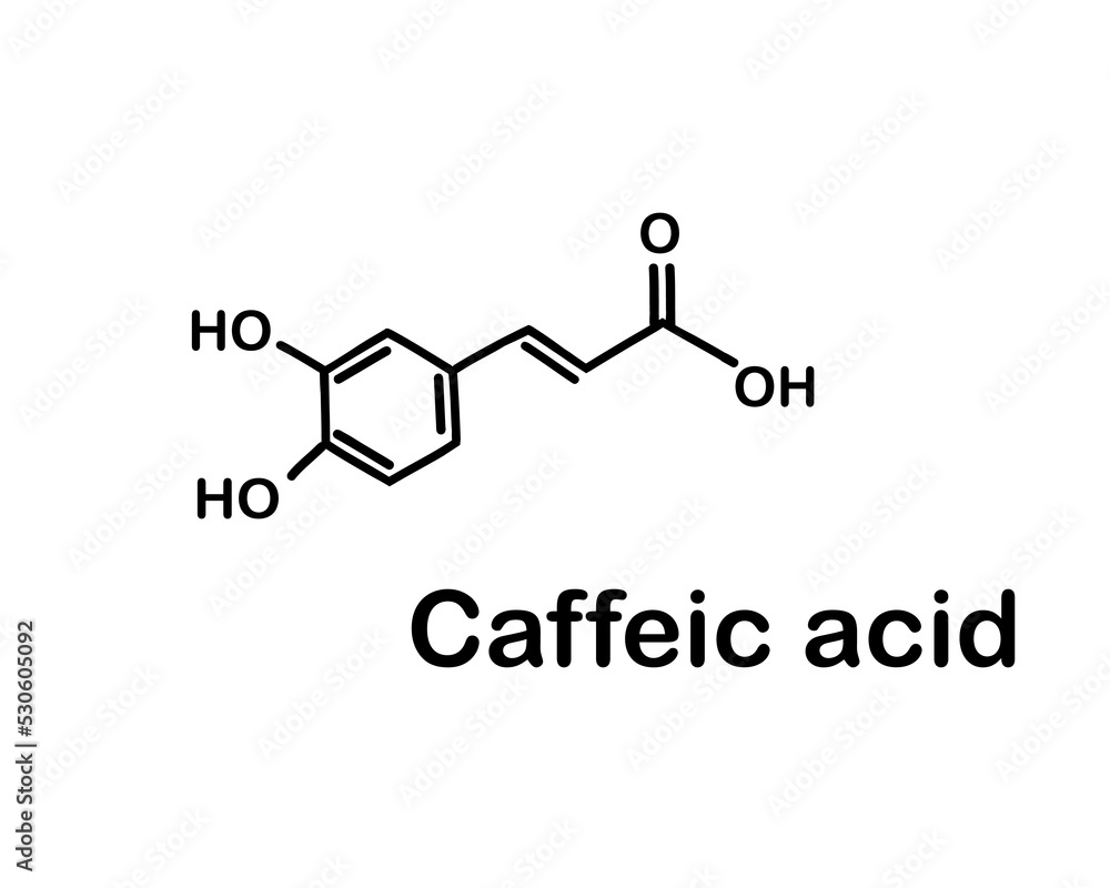 Caffeic Acid 34 Dioxicinnamic Acid Is An Aromatic Organic Compound Chemical Structure Of