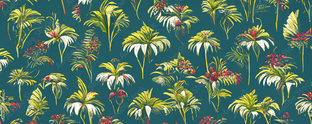 Tropical foliage wallpaper, exotic plant textures, green leafs, hint of ...