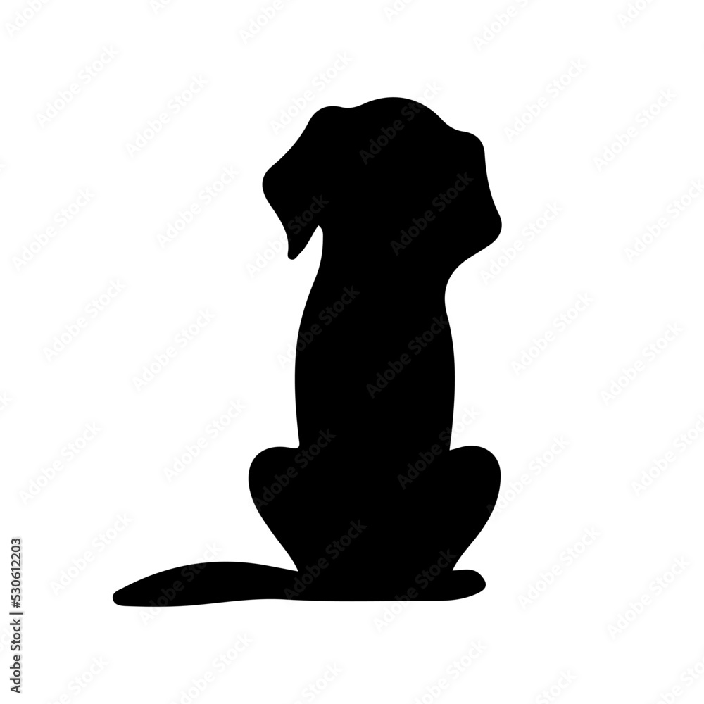 silueta perro Stock Vector | Adobe Stock