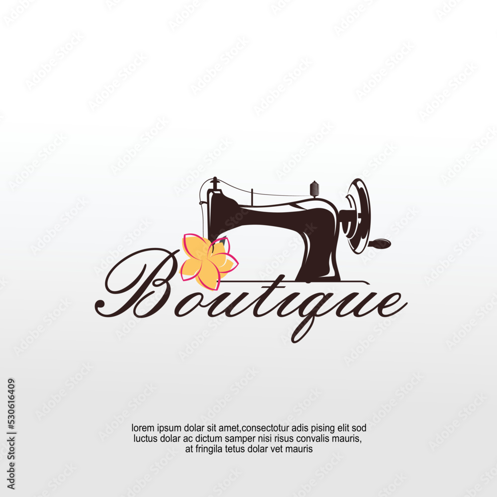tailor boutique logo design idea Stock Vector | Adobe Stock