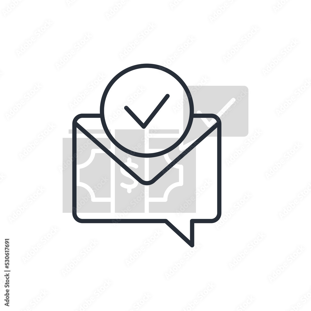 confirmation letter line icon. Simple element illustration ...