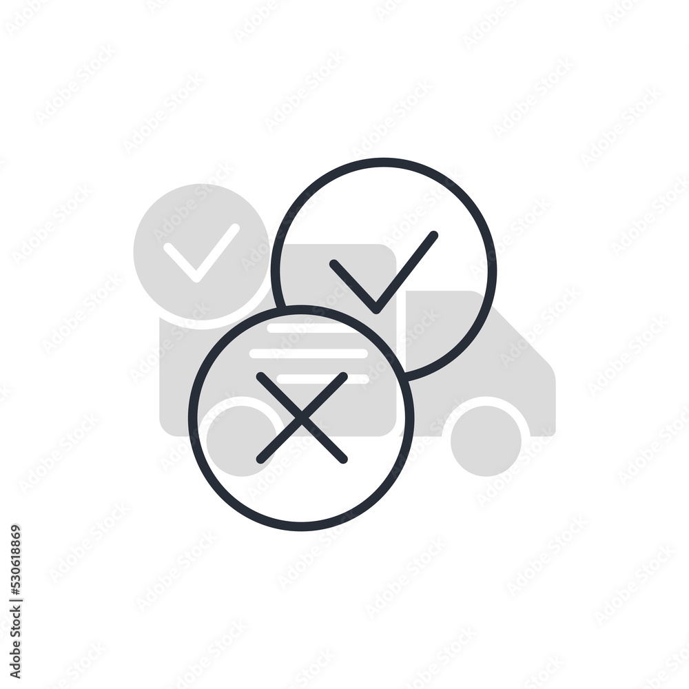 Checkmark line icon. Simple element illustration. Checkmark concept outline symbol design. Stock ...