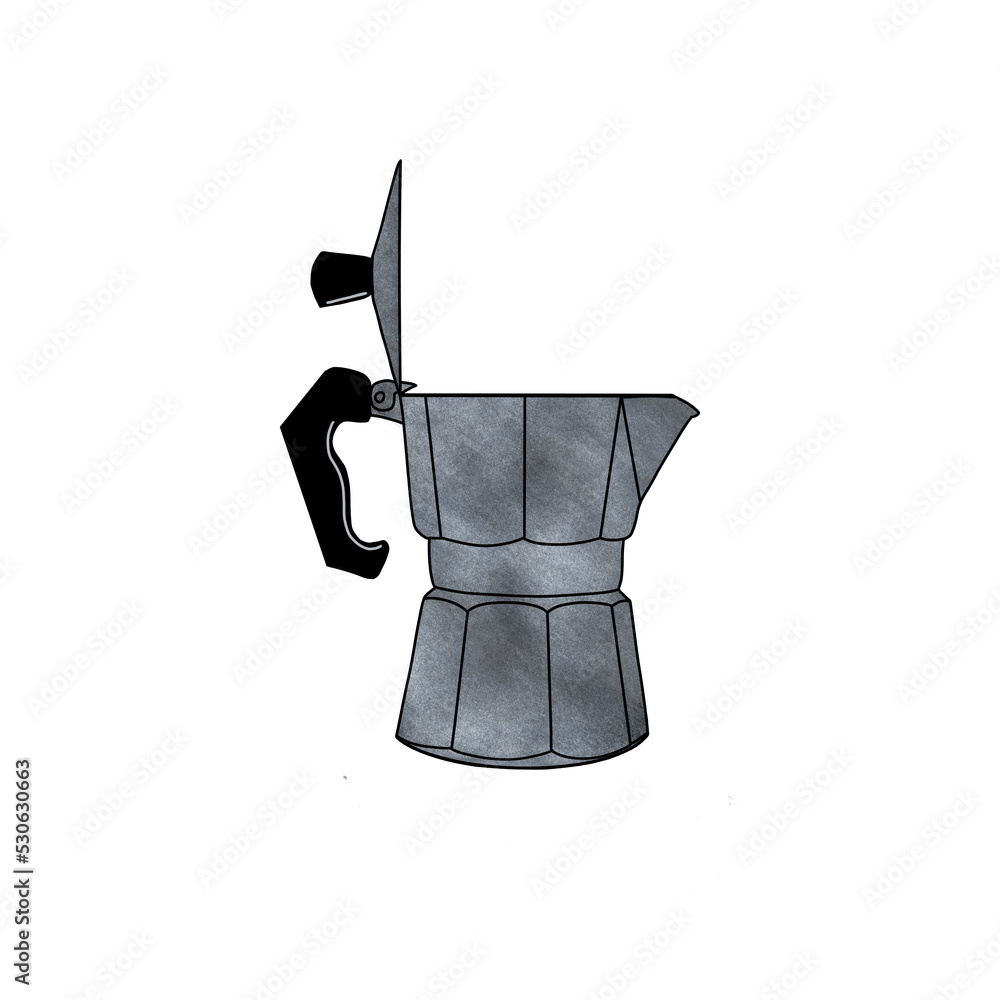Moka Pot Png Format With Transparent Background Stock Illustration ...