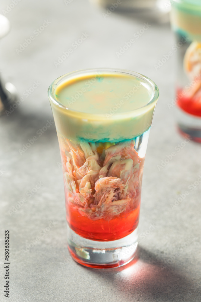 Boozy Alien Brain Hemorrhage Shot Stock Photo | Adobe Stock