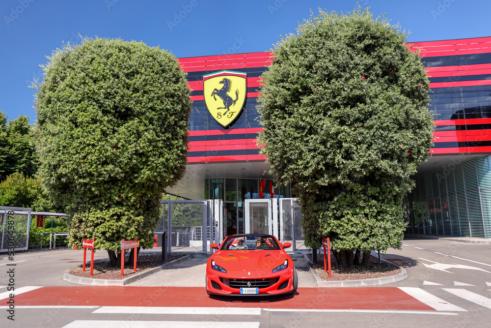 Modena, Italy - July 9, 2022: Vehicles, practice track and exteriors of ...