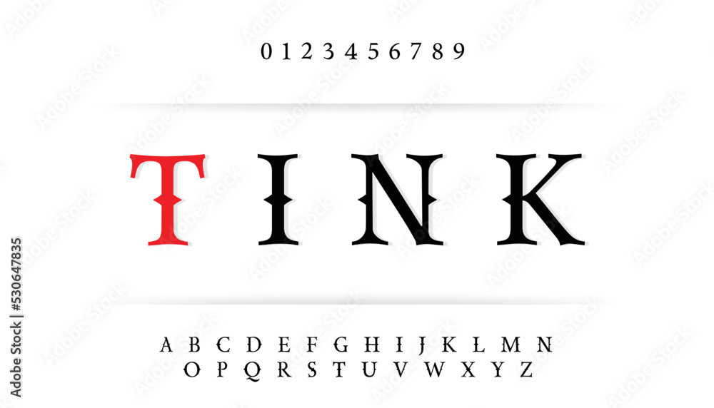 TINK Sports minimal tech font letter set. Luxury vector typeface for ...