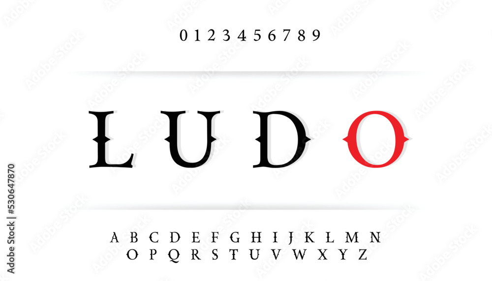 LUDO Sports minimal tech font letter set. Luxury vector typeface for ...