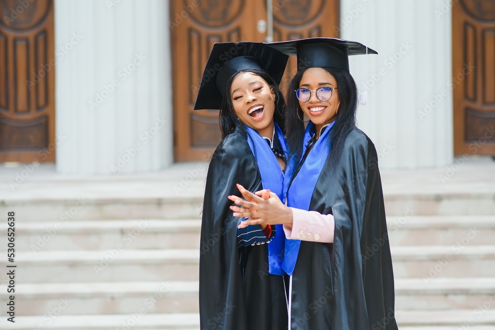 Happy two international students. Graduation Student Commencement ...
