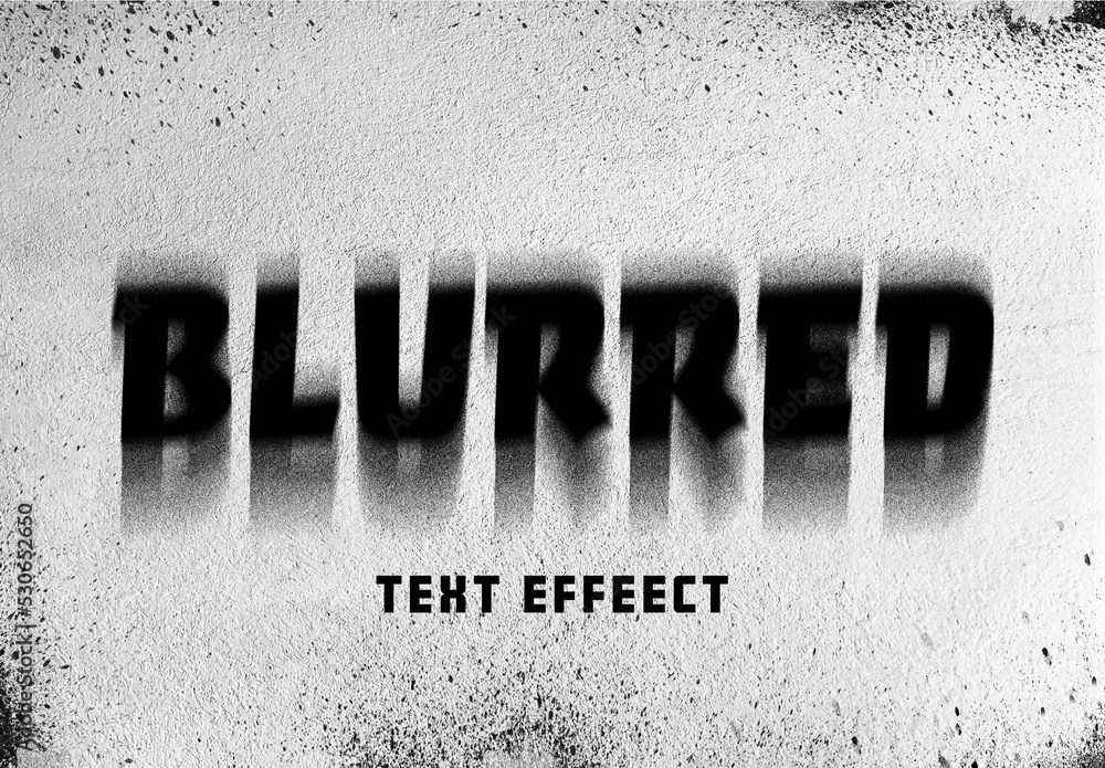 Blurred Text Effect Stock Template | Adobe Stock