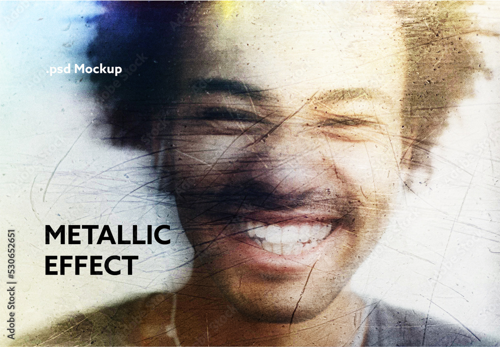 Metallic Effect Mockup Stock Template | Adobe Stock