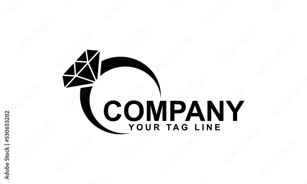 Diamond ring Logo design, diamond ring icon, modern diamond logo Stock ...