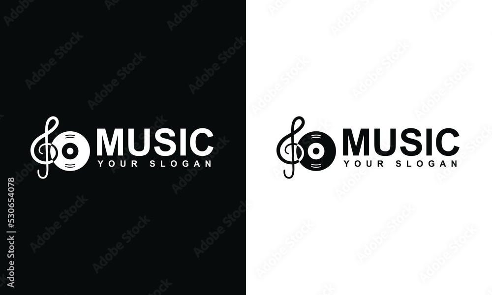 Music studio logo design, vector vintage Iliustration of music icon ...
