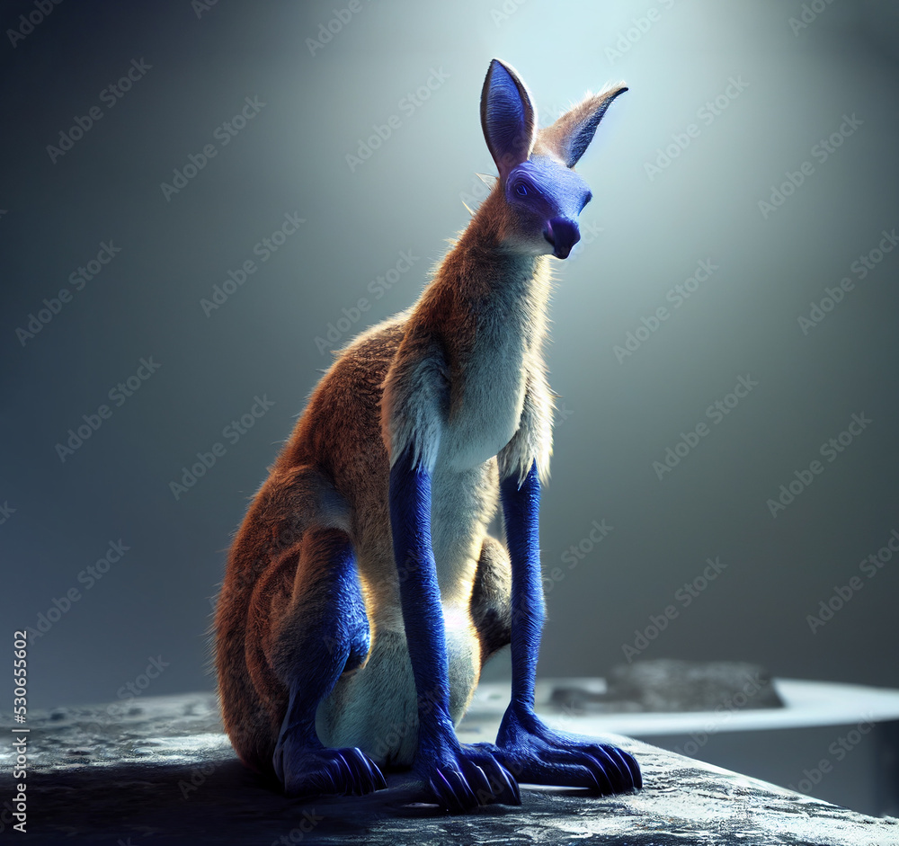 monster kangaroo from an alien planet. A sinister-looking predator ...