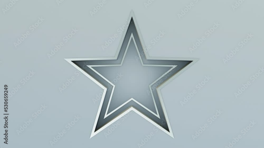 Silver star logo shimmer loop animation on bright background Stock ...