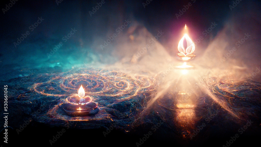 digital art for a healing therapy and meditating Stock Illustration ...