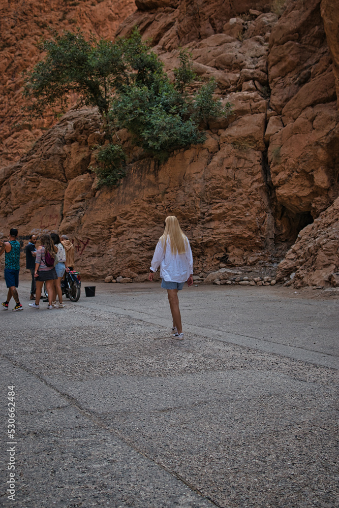 Todra gorge in Morocco, red rocks in Morocco, exploring the gorge ...