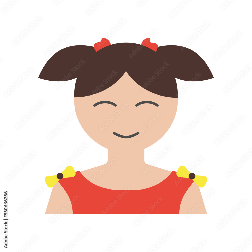 Child, daughter colored icon. Simple colored element illustration ...