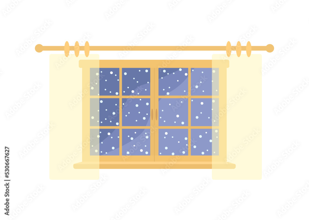 Closed window isolated on white background. Home interior concept ...