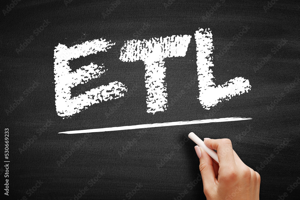 Fotografia do Stock: ETL - Extract Transform Load is a three-phase ...