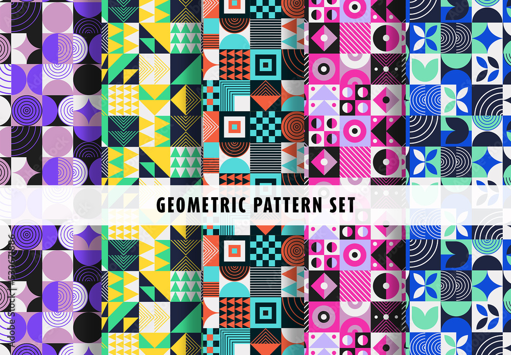 Geometric Pattern Set Stock Template | Adobe Stock
