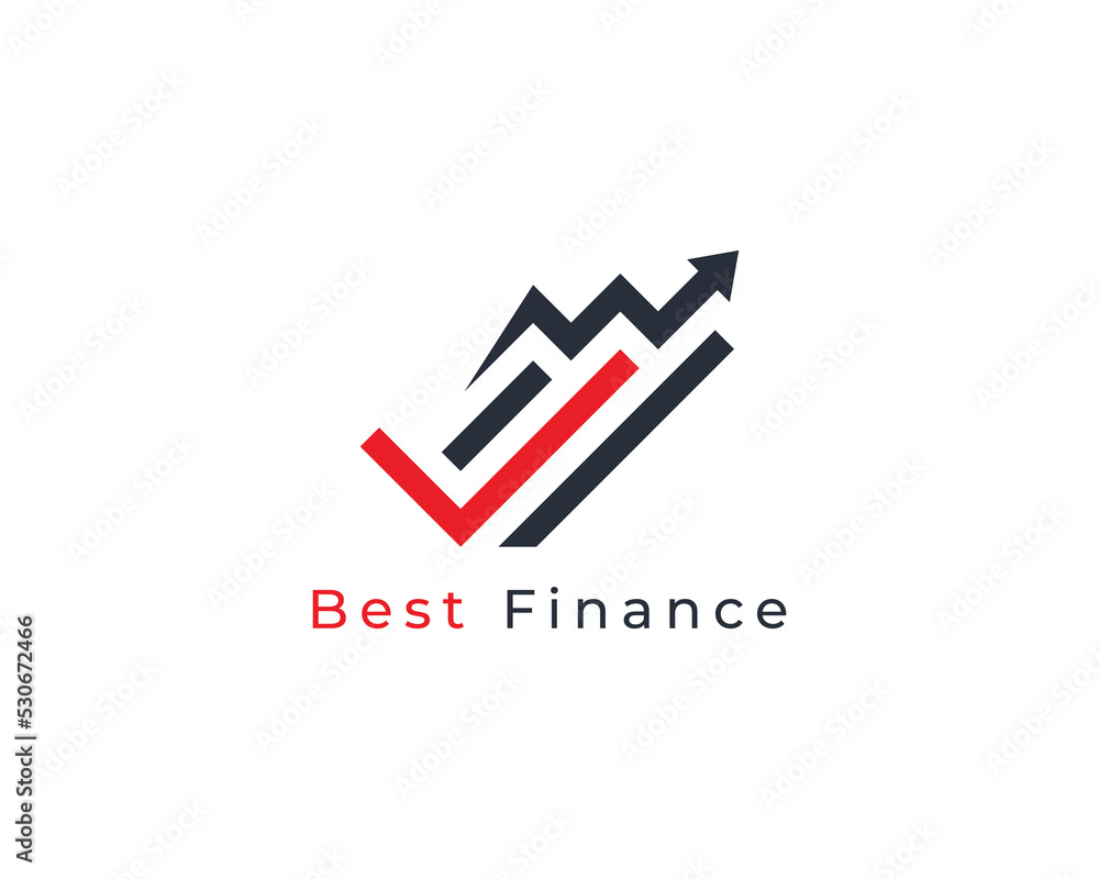 Financial Check Logo Concept icon symbol sign Design Element. Chart ...