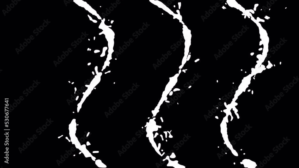 Water liquid lines fx shape, transparent background, alpha prores alpha ...