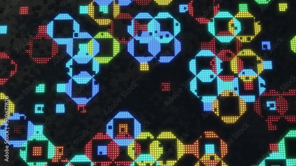 3d objects form sci fi composition on surface 3d pattern. Hi tech ...