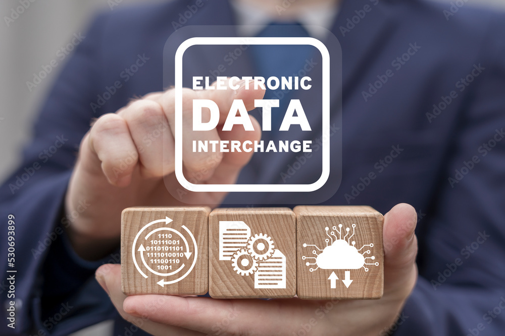Concept of EDI Electronic Data Interchange Software System. Process ...
