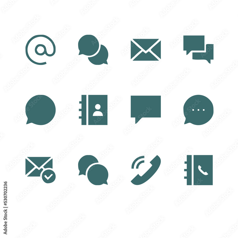 Contact us icons. Web icon set, vector Illustration on white background ...