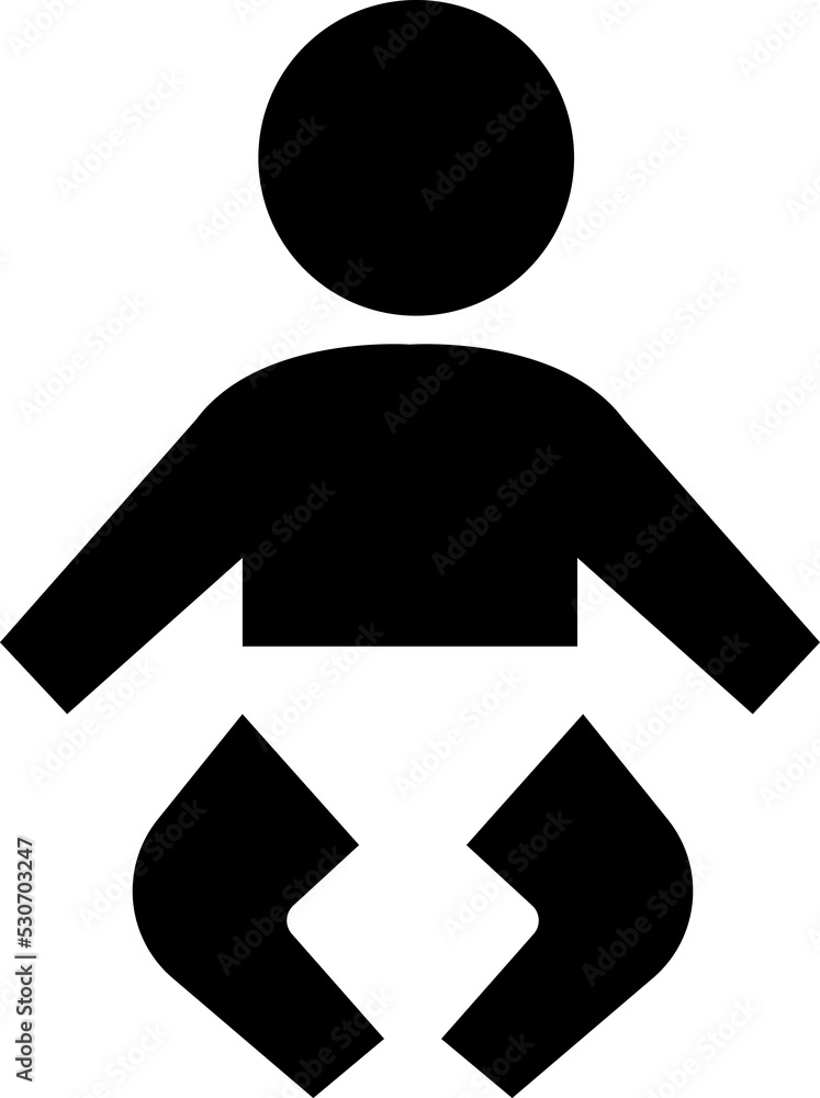 baby, nursery room icon / public information symbol (png) Stock ...