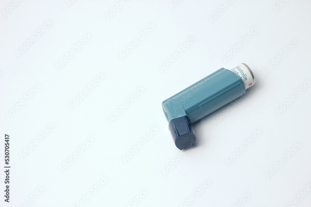 Bangkok, Thailand - September, 09 2022 : Asthma inhaler Placed on a ...