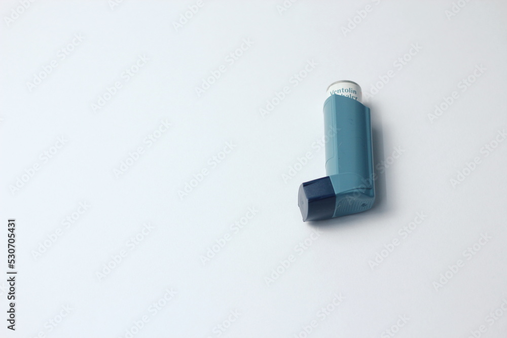 Bangkok, Thailand - September, 09 2022 : Asthma inhaler Placed on a ...