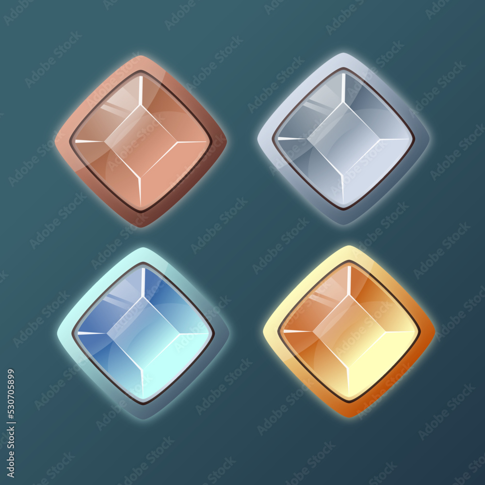 set game badge tier icon 01 Stock Vector | Adobe Stock