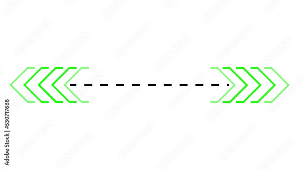 Two red arrows separated by a white dotted line motion graphics.Can be ...