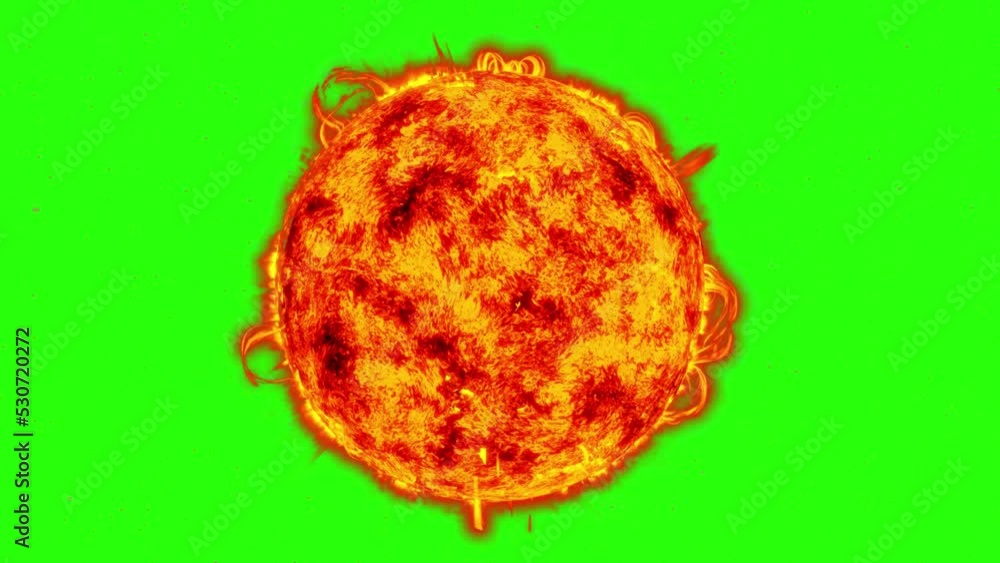 sun Sun green screen 4k, Sun Solar Atmosphere isolated on Green ...