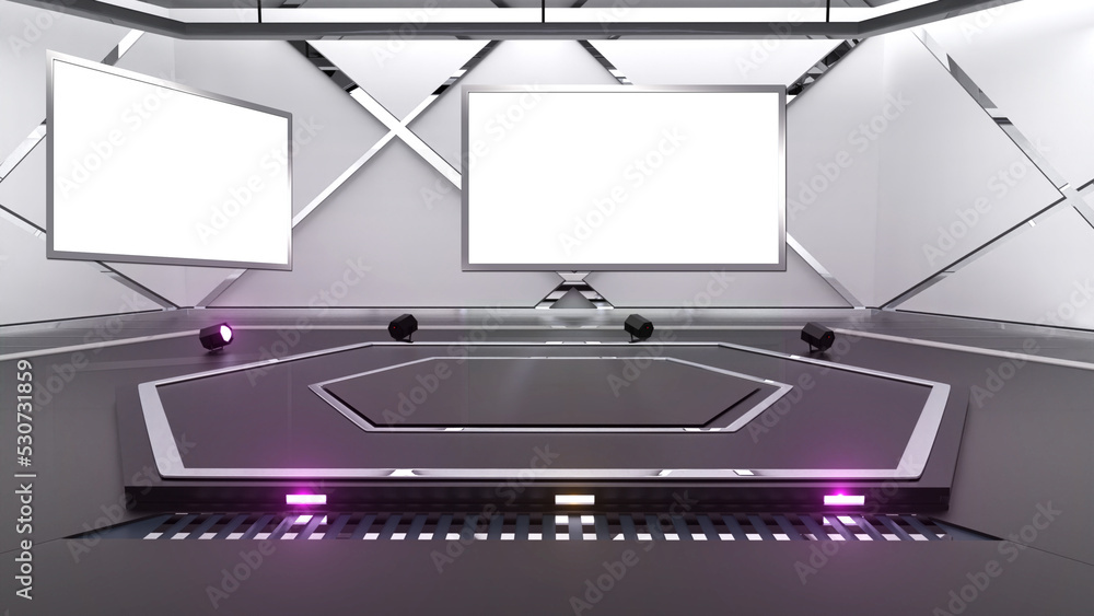 Studio Set Background 2268_3D Virtual TV Studio News_Studio Background ...