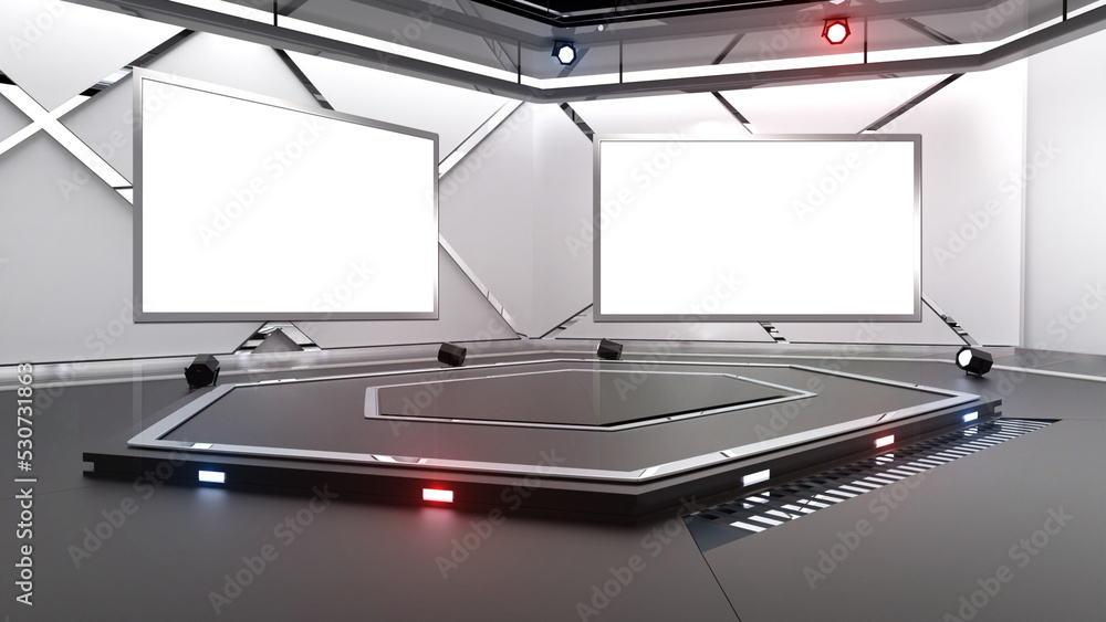 Studio Set Background 2268_3D Virtual TV Studio News_Studio Background ...