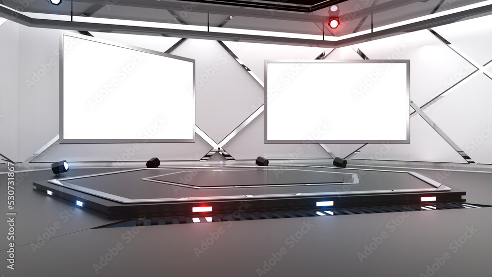 Studio Set Background 2268_3D Virtual TV Studio News_Studio Background ...