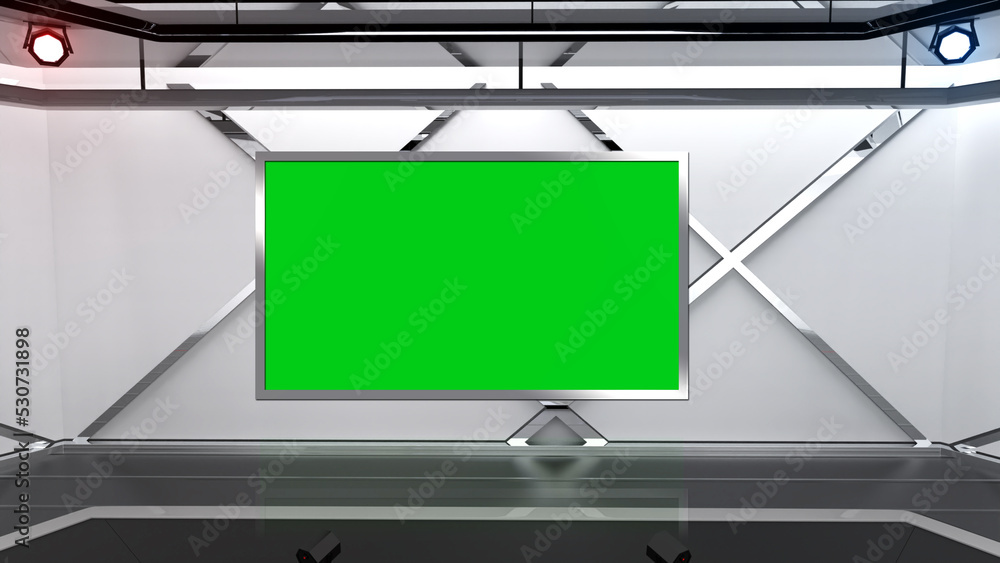 Studio Set Background 2268_3D Virtual TV Studio News_Studio Background ...