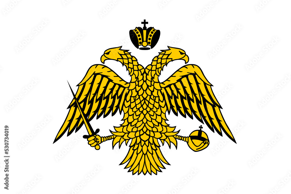 Byzantine coat of arms vector illustration isolated on white background ...