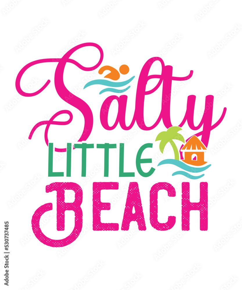 Vecteur Stock Beach; SVG Bundle, Summer Svg, Beach Clip Art, Summer cut ...