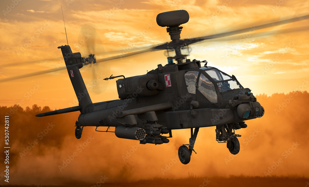 Boeing AH-64 Apache of the Polish Armed Forces. Stock Photo | Adobe Stock