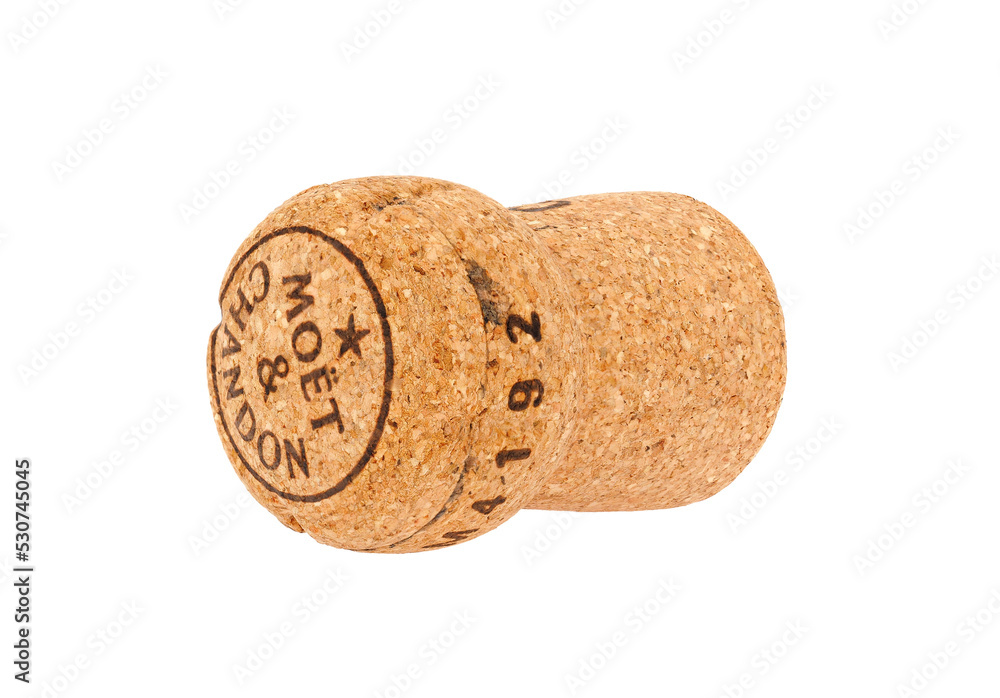 ROME, ITALY - SEPTEMBER 15, 2022. Champagne cork of Moet&Chandon ...