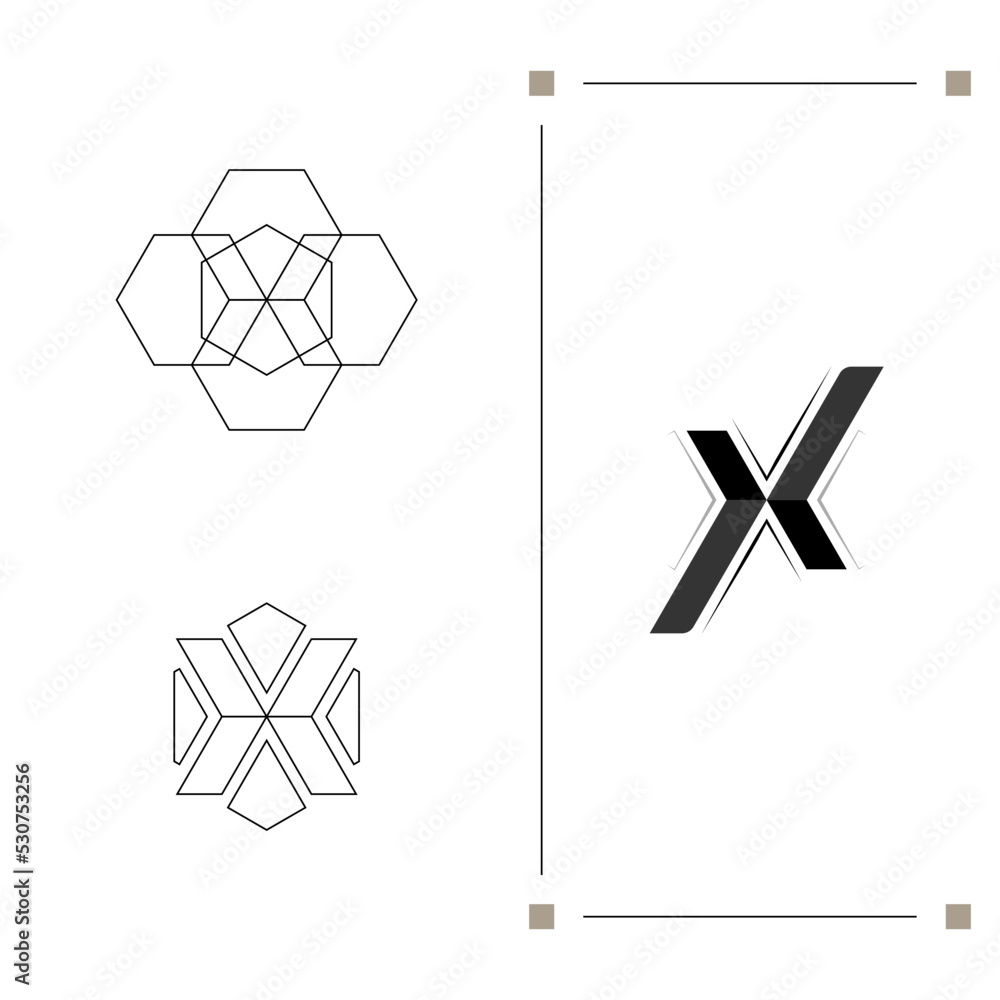 X logo design inspiration for modern app, tech branding, futuristic ...