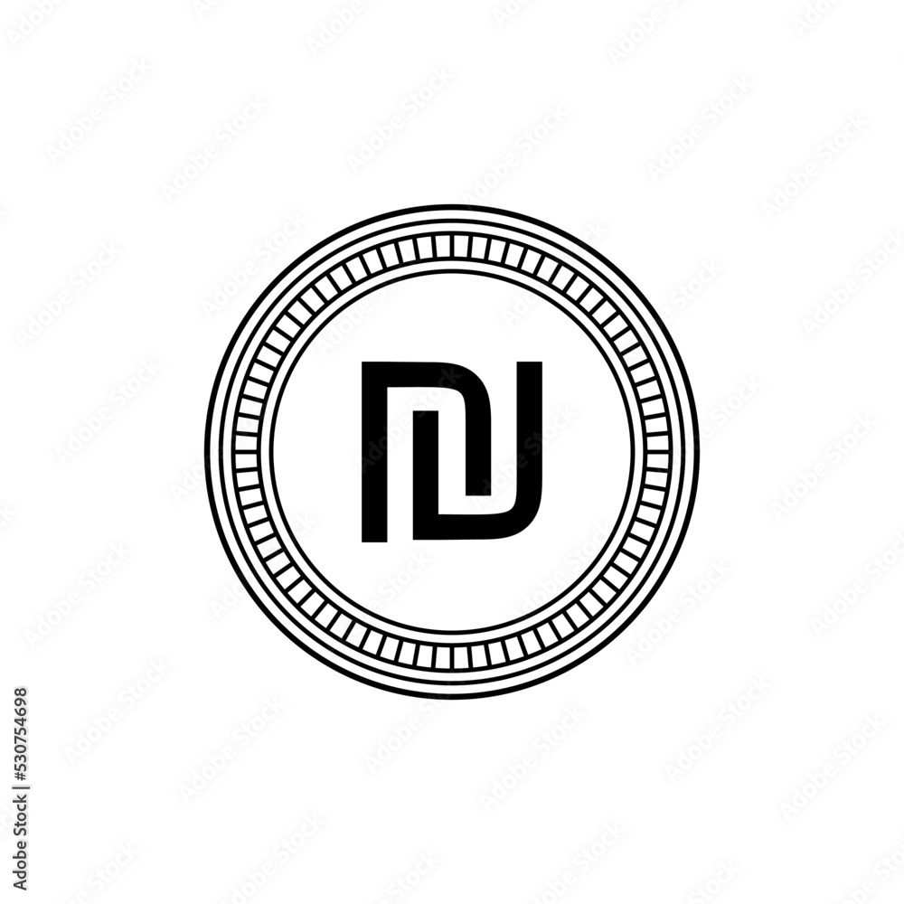 Israel Currency Icon Symbol. Israeli Shekel, ILS. Vector Illustration ...
