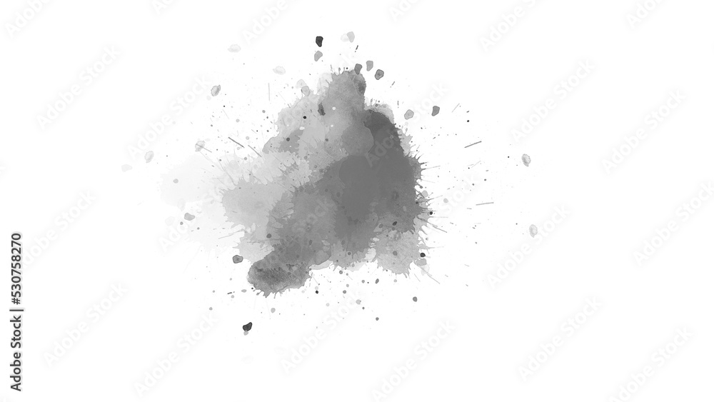 watercolor paint brush stroke. ink splash transition. Abstract inkblot ...